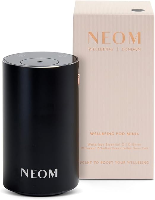 NEOM Wellbeing Pod Mini+ Essential Oil Diffuser, Black I Waterless and ...