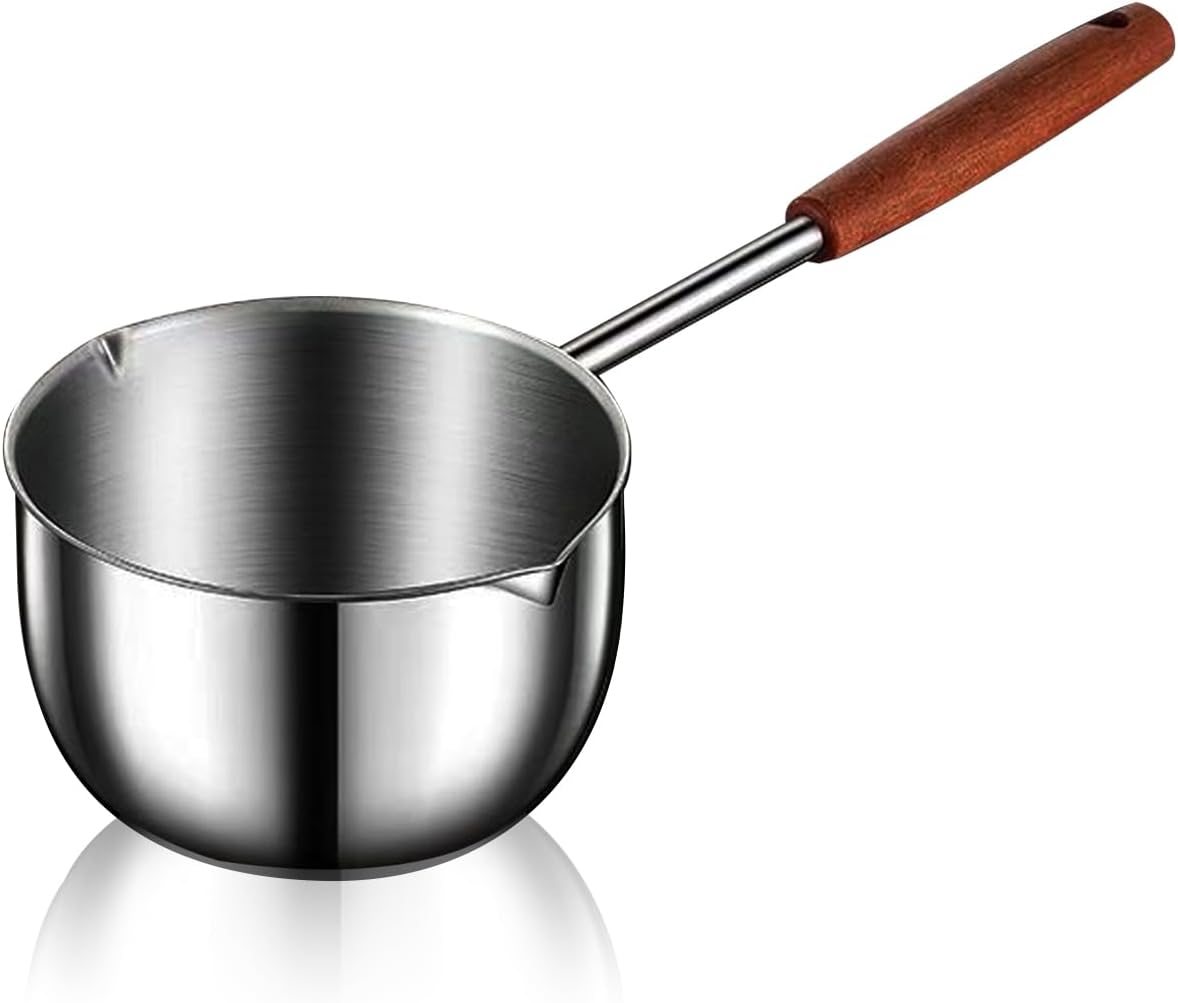 Amazon.com: Small Sauce Pan with Pour Spout,Mini Cooking Pot,Chocolate ...