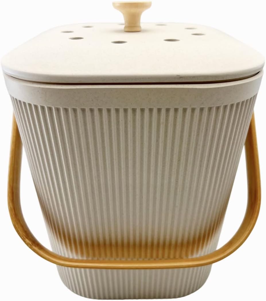 Amazon.com : Kitchen Compost Bin with Charcoal Filters - Sustainable ...