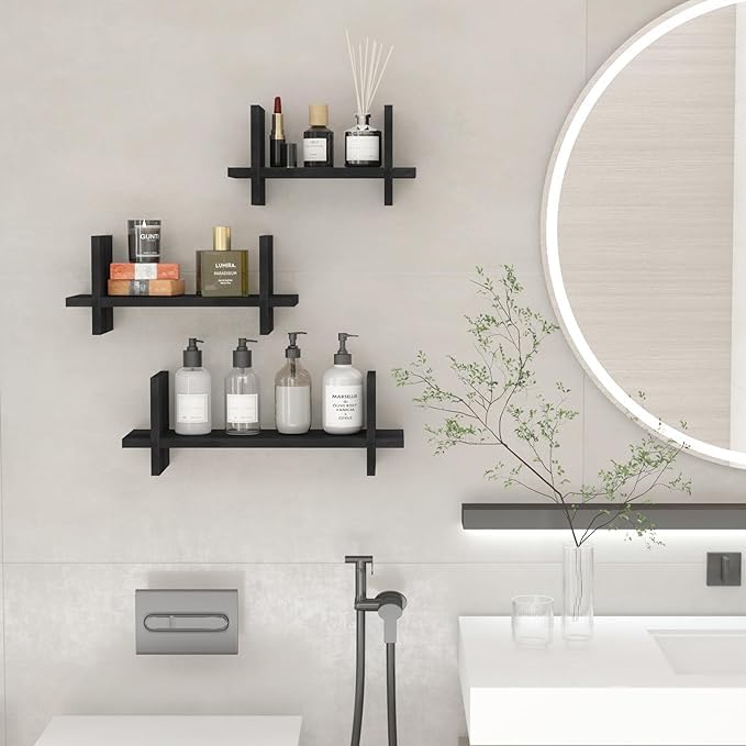 The Menifest|Wooden Floating Wall Shelf| Wall Mount| Wall Rack| Wall ...