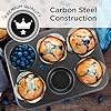 Amazon.com: Wrenbury Jumbo Muffin Pan 6 Cup - Nonstick XL Deep Muffin ...