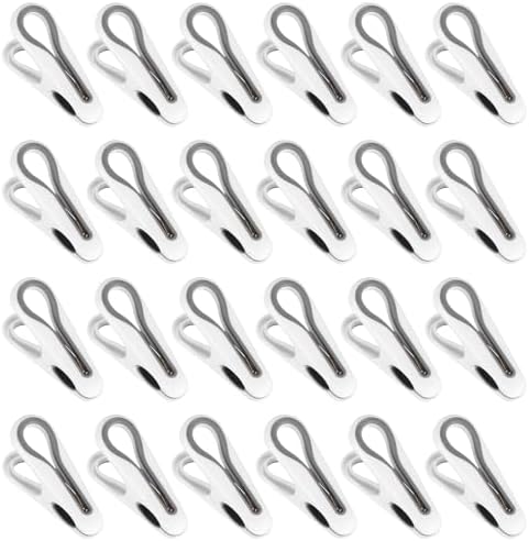 24 Pcs Clothes Pegs for Washing Line Pegs, Plastic Laundry Pegs, Strong ...
