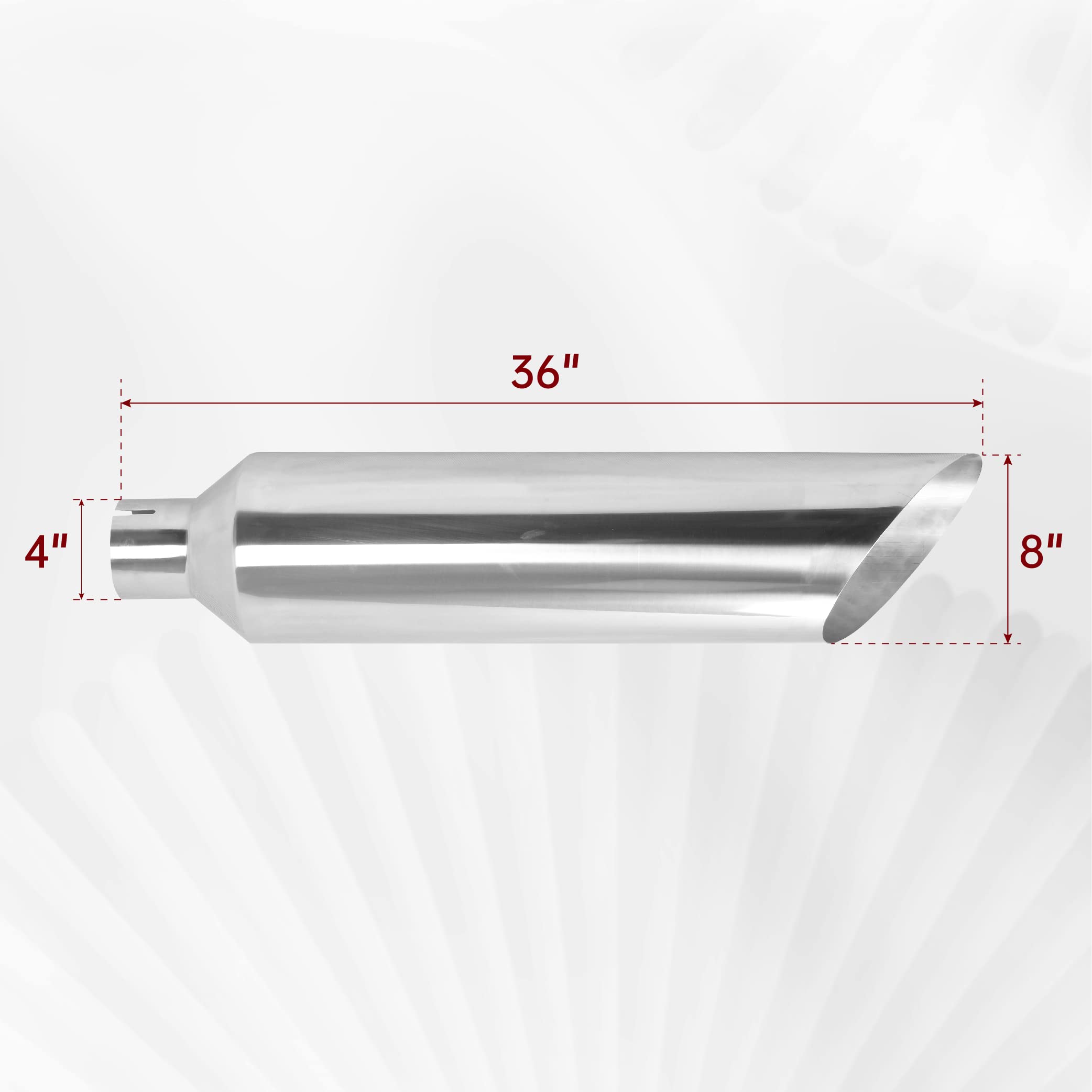 FGJQEFG 4 Inch Inlet 8 Inch Outlet Polished Stainless Steel Miter Cut ...