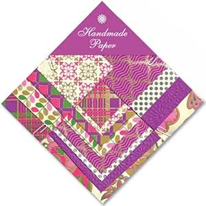 Amazon.com: Shizen Handmade Paper Assortments - Square Packs - Ruby ...