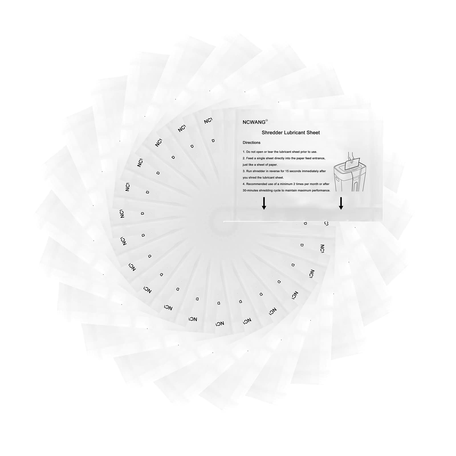 Amazon.com: Paper Shredder Lubricant Sheets Shredder Oil Sheet for ...