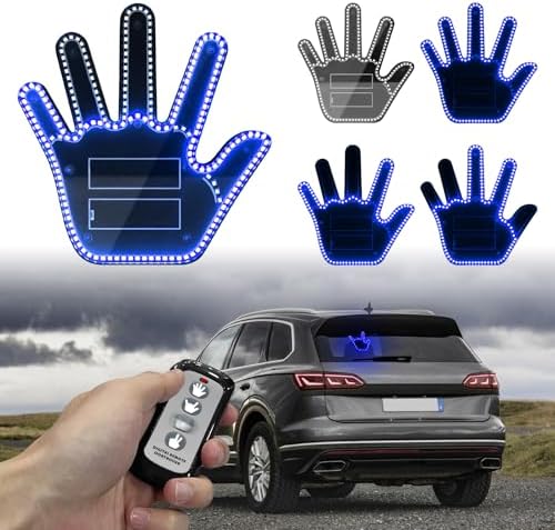 Amazon.com: ISUNMEA Car Finger Light with Remote, Yellow Led Hand ...