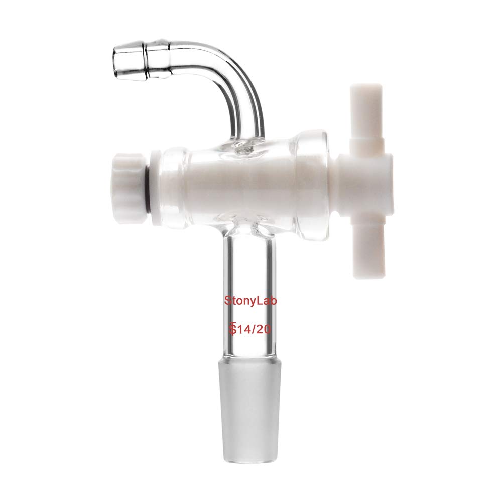 Stonylab Vacuum Flow Control Adapter With Ptfe Stopcock 14 20 ...