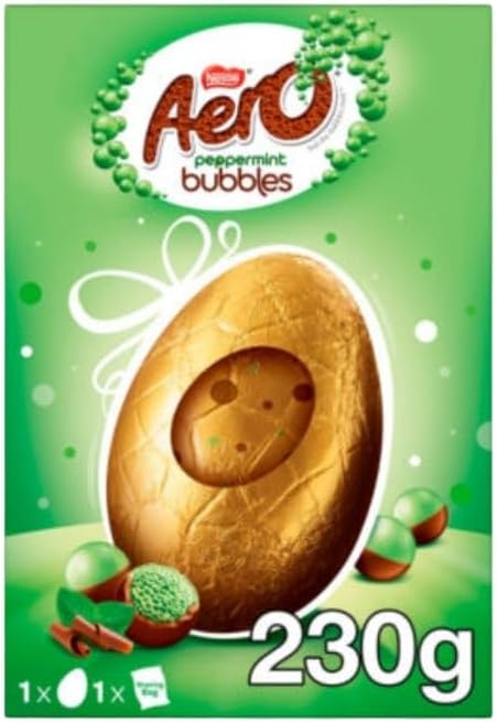 Aero Peppermint Mint Chocolate Giant Easter Egg 230g-Chocolate Easter Egg Gift 2025 : Amazon.co ...