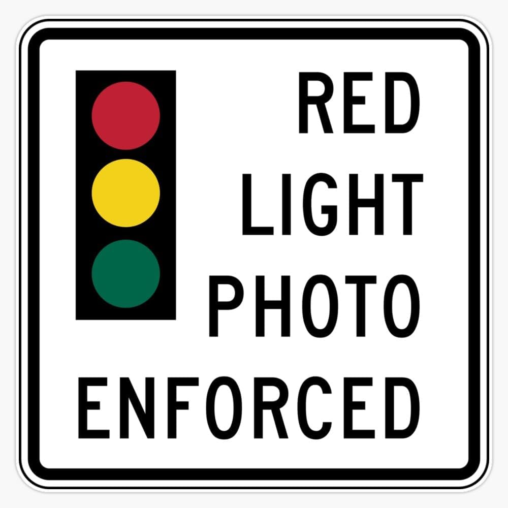 Amazon.com - American Road Signs R10 Series : RED Light Photo ENFORCED ...
