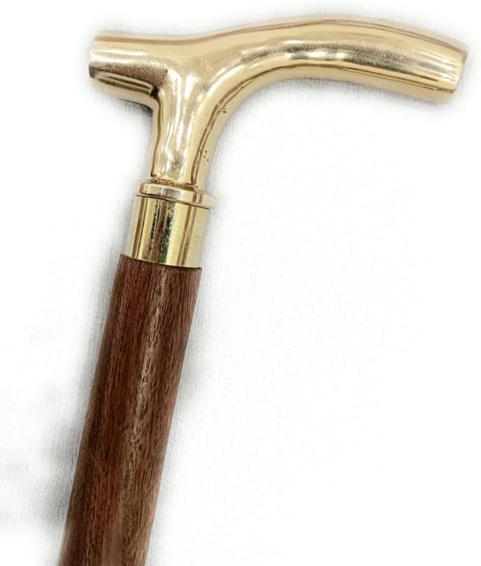 Amazon.com: Fulcrum care Vintage Brass Derby T- Head Plain Handle ...