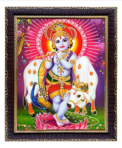 Buy khanna Krishna ji/kanha ji/bal Krishna/bal Gopal with cow photo ...