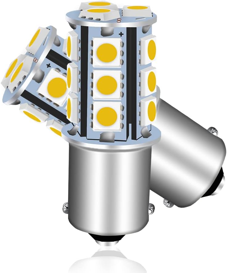 Amazon.com: UNXMRFF Super Bright Warm White 1156 LED Bulb 1003 1073 ...