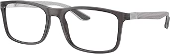Ray-Ban RX8908 Eyeglasses Bundle: RX 8908 8061 Transparent Grey and ...