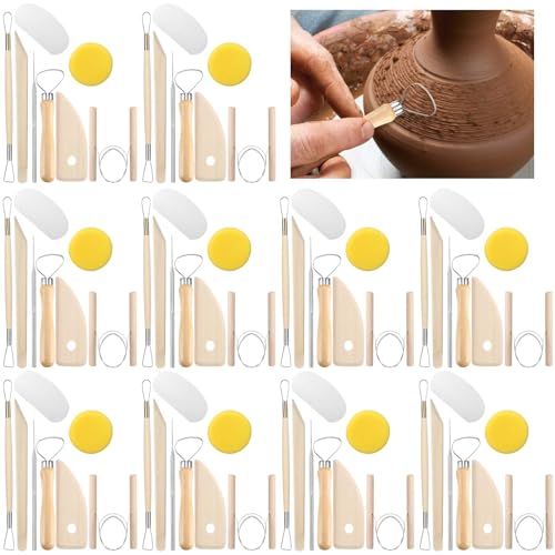 Snapklik.com : Leriton 40 Pcs Pottery Sculpting Clay Cleaning Tool Set ...
