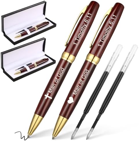 Amazon.com : Redbaker 2 Set Christian Gift for Men Man of God Pen 6:11 ...