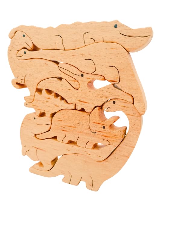 Organic Toys Hand Crafted Wooden Puzzle for Kids, Set of 8 Pieces ...