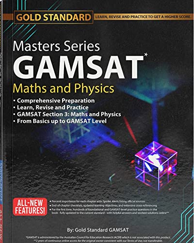 The 2022-2023 New Masters Series GAMSAT Maths and Physics Preparation ...