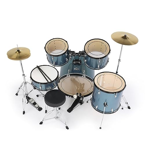 Snapklik.com : Ktaxon 5-Piece Adult Drum Set, 22 Inch Full-Size Drums Kit
