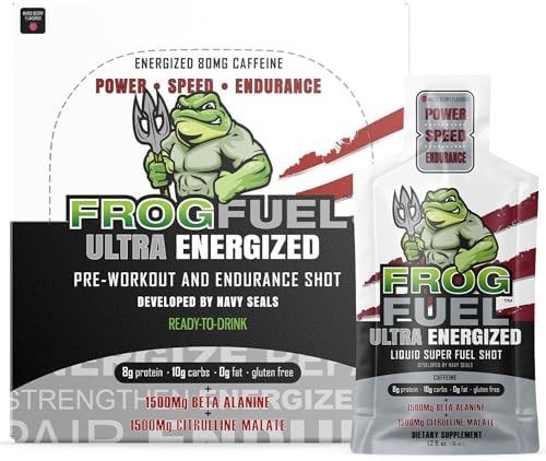 Amazon.com: Frog Fuel Ultra Energized Pre Workout Shot & Energy Gel ...