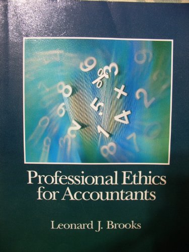 Professional Ethics in Accounting: 9780314046031: Business Ethics Books ...