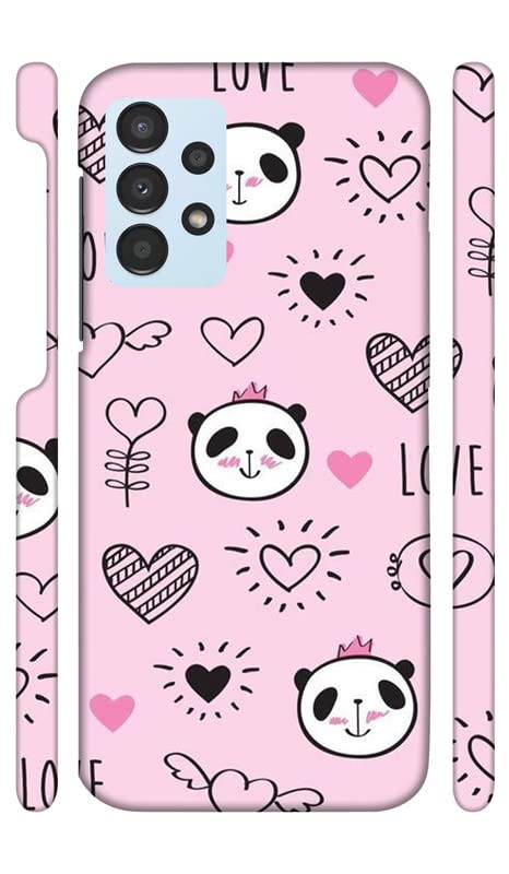 RareHub Cute Panda on Pink Background Printed Hard Mobile Back Cover ...