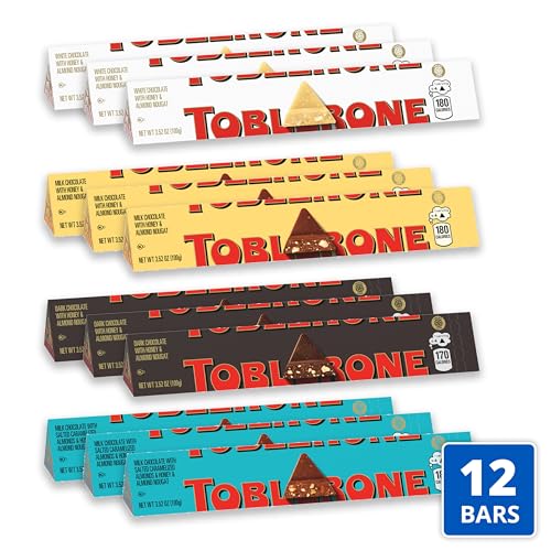 TOBLERONE Assorted Chocolate Bars Variety Pack (Milk, Dark, White ...