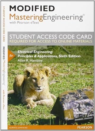 Electrical Engineering New Masteringengineering With Pearson Etext Access Card: Principles ...