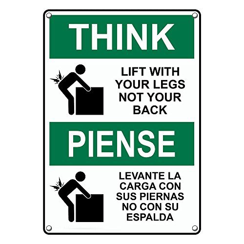 Amazon.com: Weatherproof Plastic Vertical OSHA Think Lift with Your ...