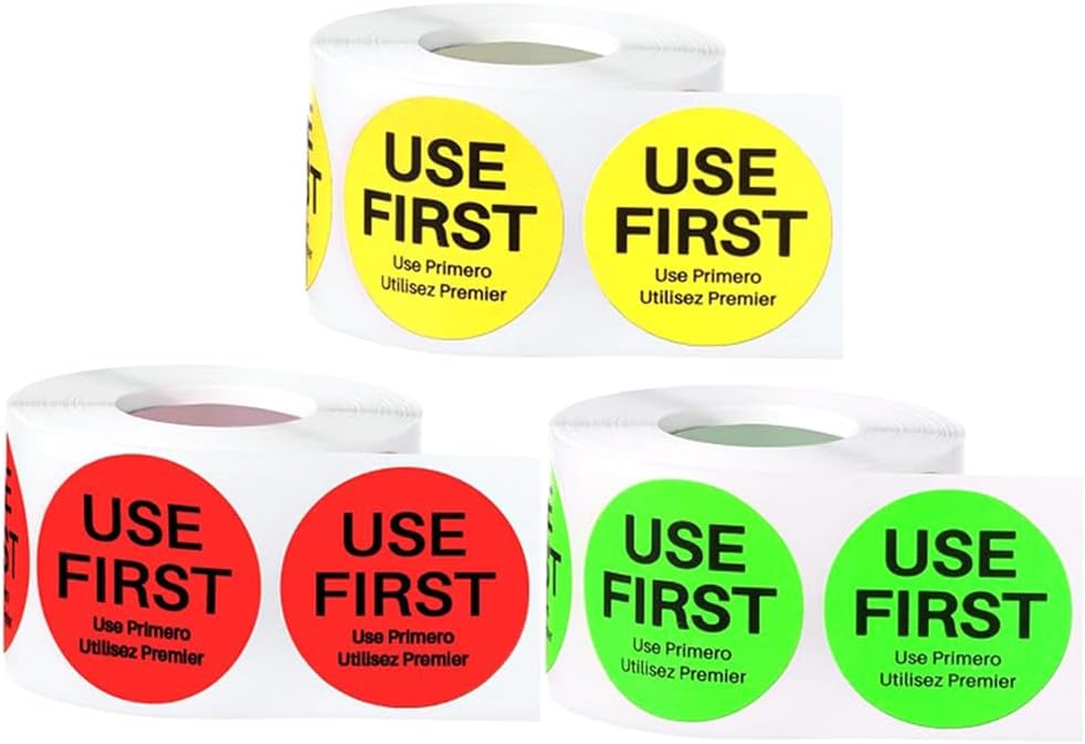 Amazon.com : MAGICLULU 3 Rolls Use First Labels Food Labels Small ...