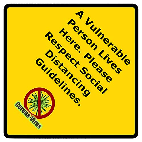 GPO Group Metal Signs, Vulnerable Person Sign, Window Signs, Quarantine ...