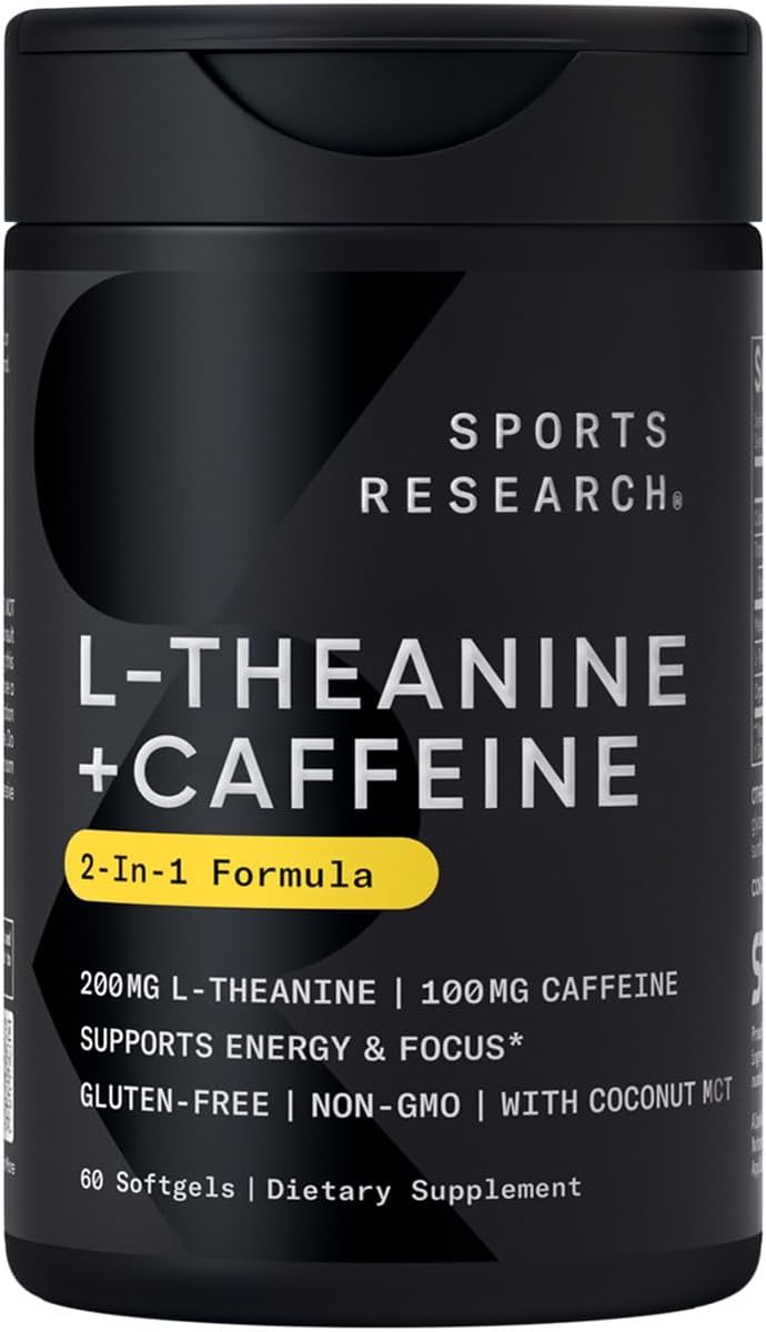 Amazon.com: Sports Research L-Theanine Supplement with Caffeine ...
