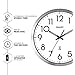 Amazon.com: SHARP Atomic Analog Wall Clock - 12" Silver Brushed Finish ...