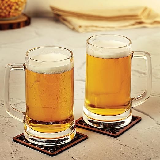 Buy Beer Glass Mug Set of 2, 400 ml | Beer Mugs Straight | Stern Mug ...
