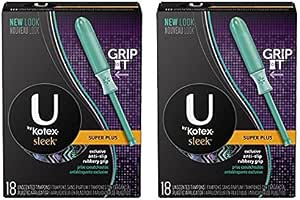 Amazon.com: U by Kotex Sleek Super Plus Tampons, Full Size Plastic ...