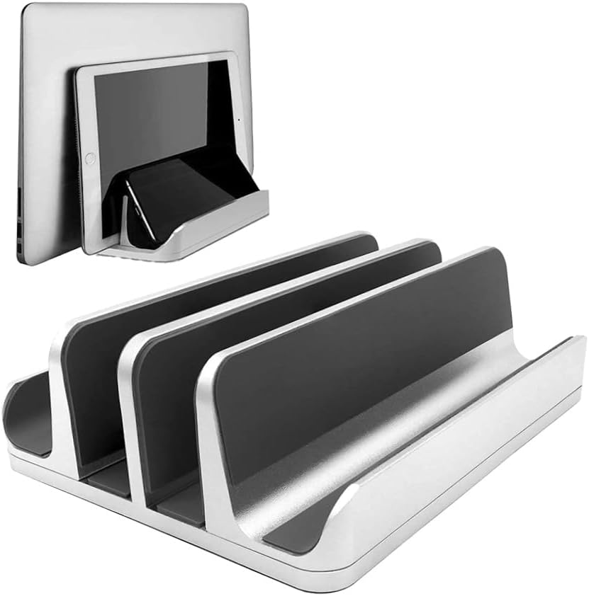 URBAN KINGS 2 Slot Double Vertical Laptop Stand for Desk Aluminum ...