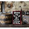Amazon.com: Pirate Theme Wall Decor Metal Sign - Pirates Only All ...