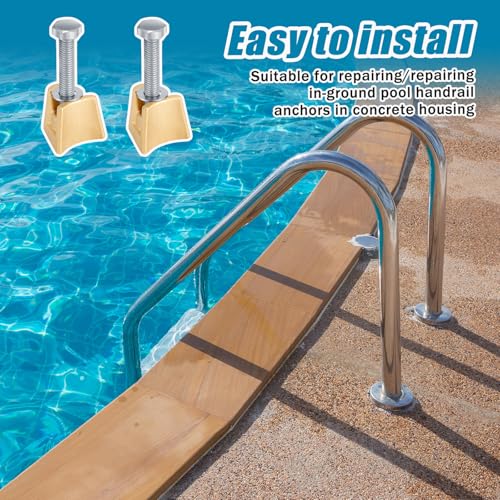 MorningRo inground Pool Ladder Anchors Pool Cover Parts Wedge Assembly ...
