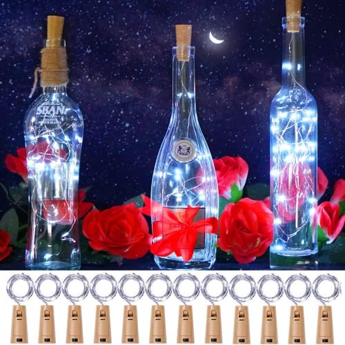 Amazon.com: Decorman Wine Bottle Cork Lights, 20 Pack 20 LED Cool White ...