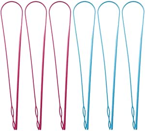 Amazon.com: diyhub 6Pcs 11Inch Blue Rose Plastic Drawstring Threaders ...