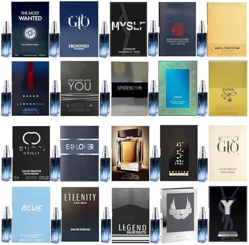 Amazon.com : Mens Cologne Sampler Sets (4 or 8 botlles, 9ml each ...