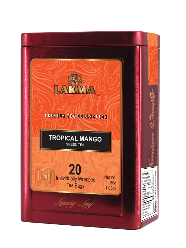 Amazon.com: Lakma Green Tea with Mango - 20 Tea Bags - (1 Pack ...