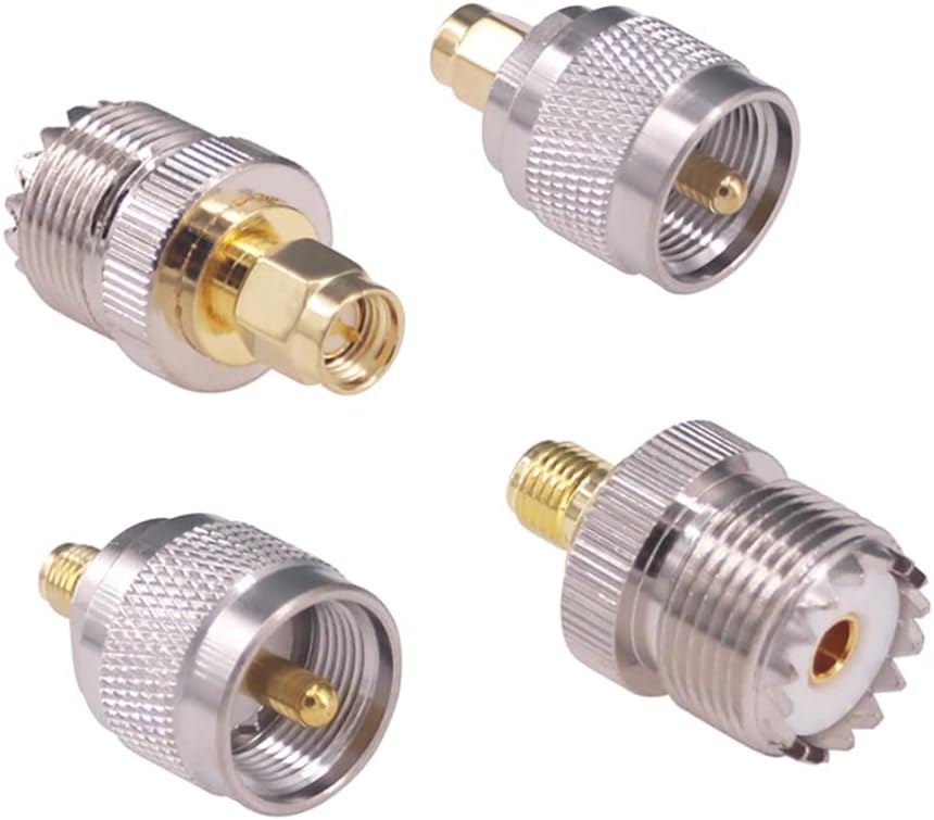 Amazon.com: TLS.eagle 2 Packs UHF SO239 PL259 to F Type Coax Adapter UHF Female to F Type Female ...