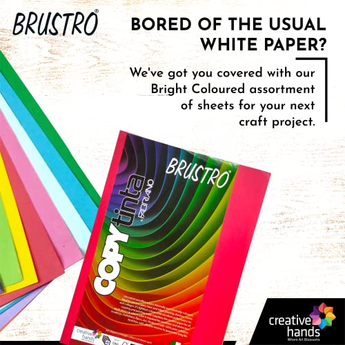 BRUSTRO Copytinta Coloured Craft Paper A4 Size 80 GSM Bright Blue Shade ...