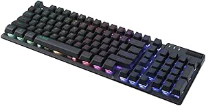 Amazon.com: Docooler 99 Keys Wired Keyboard RGB Gaming Keyboard with 19 ...