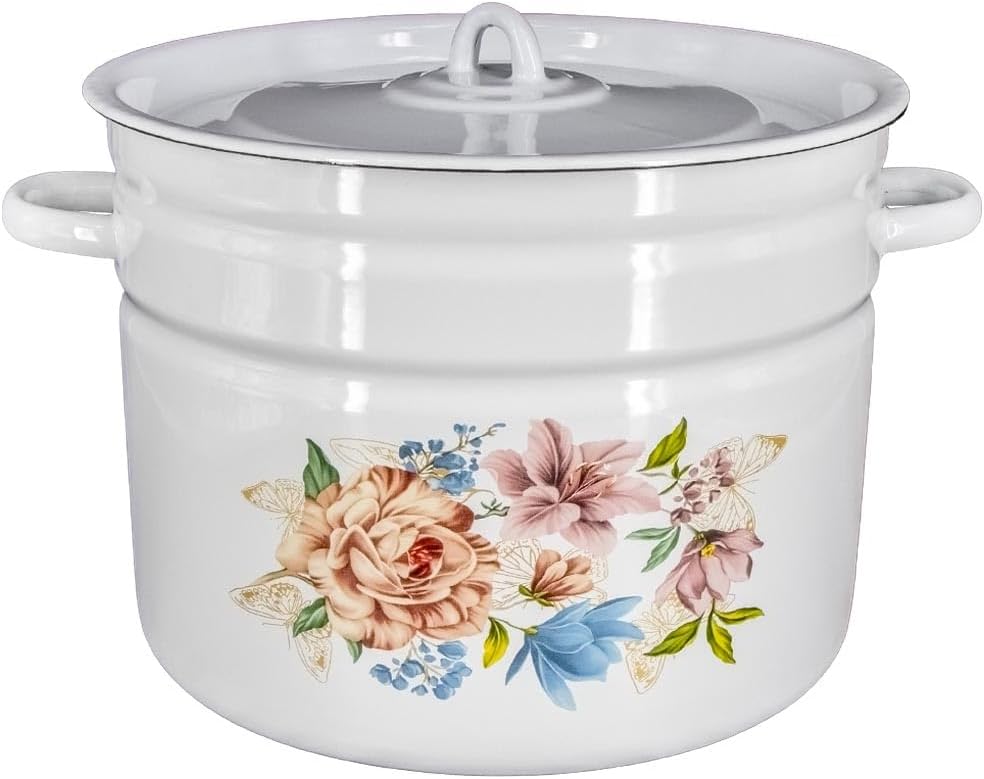 Emaille Kochtopf Topf 2 Liter ca 19cm Durchmesser/Retro Nostalgie ...