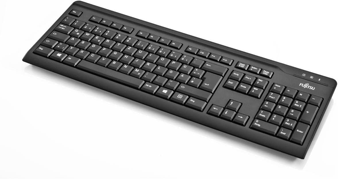 Fujitsu KB410 USB Keyboard with Blue LED : Amazon.co.uk: Computers ...