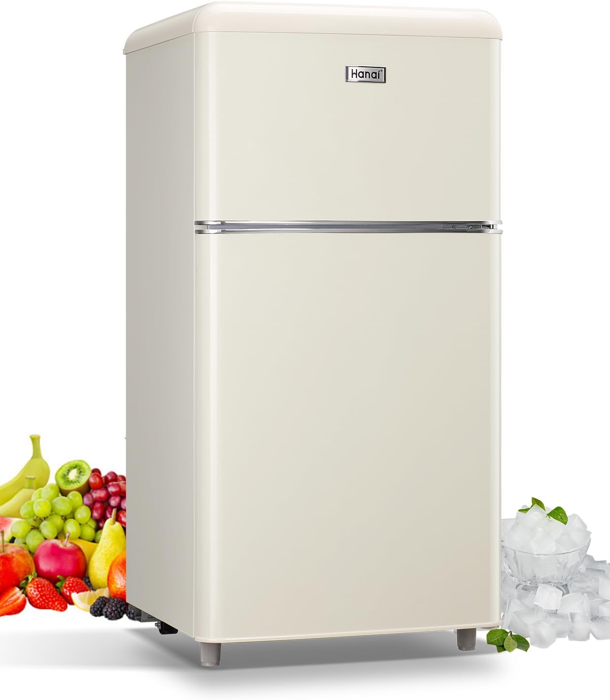 Amazon.com: iio 7 Cu Ft Bottom Freezer Retro Refrigerator, Small, with ...