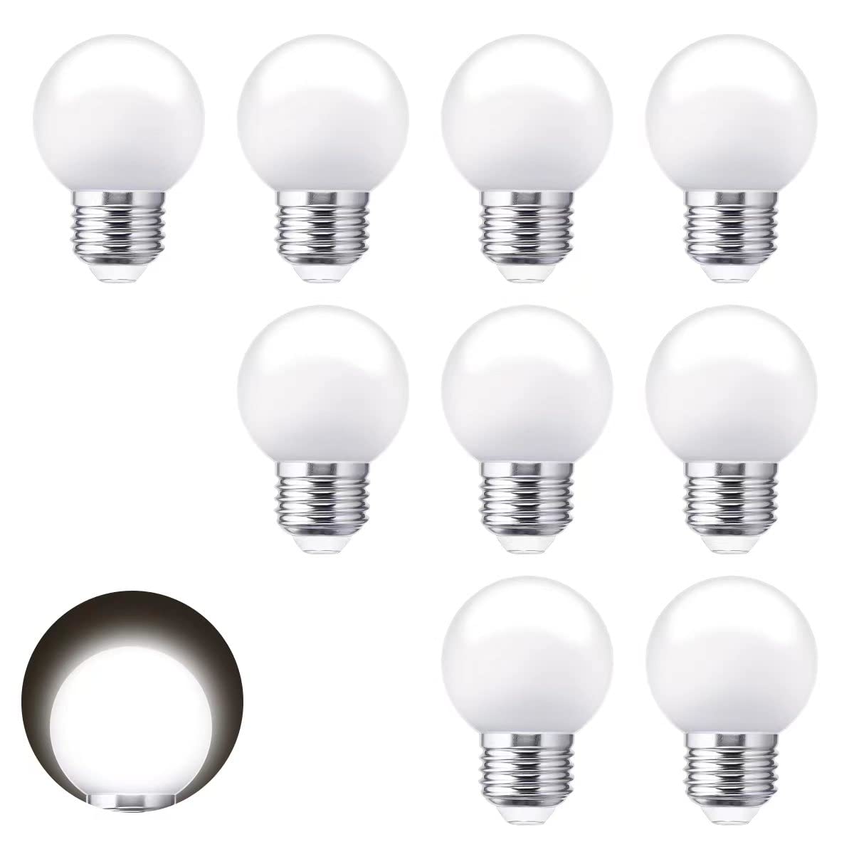 OTATEAN 1W Light Bulbs Equivalent 15 Watt 150LM Light Bulb Standard E26 ...