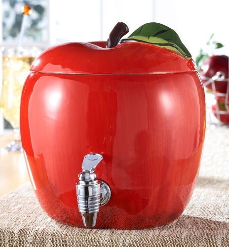 Buy American Atelier Ceramic Apple Beverage Dispenser, 188-Ounce Online ...