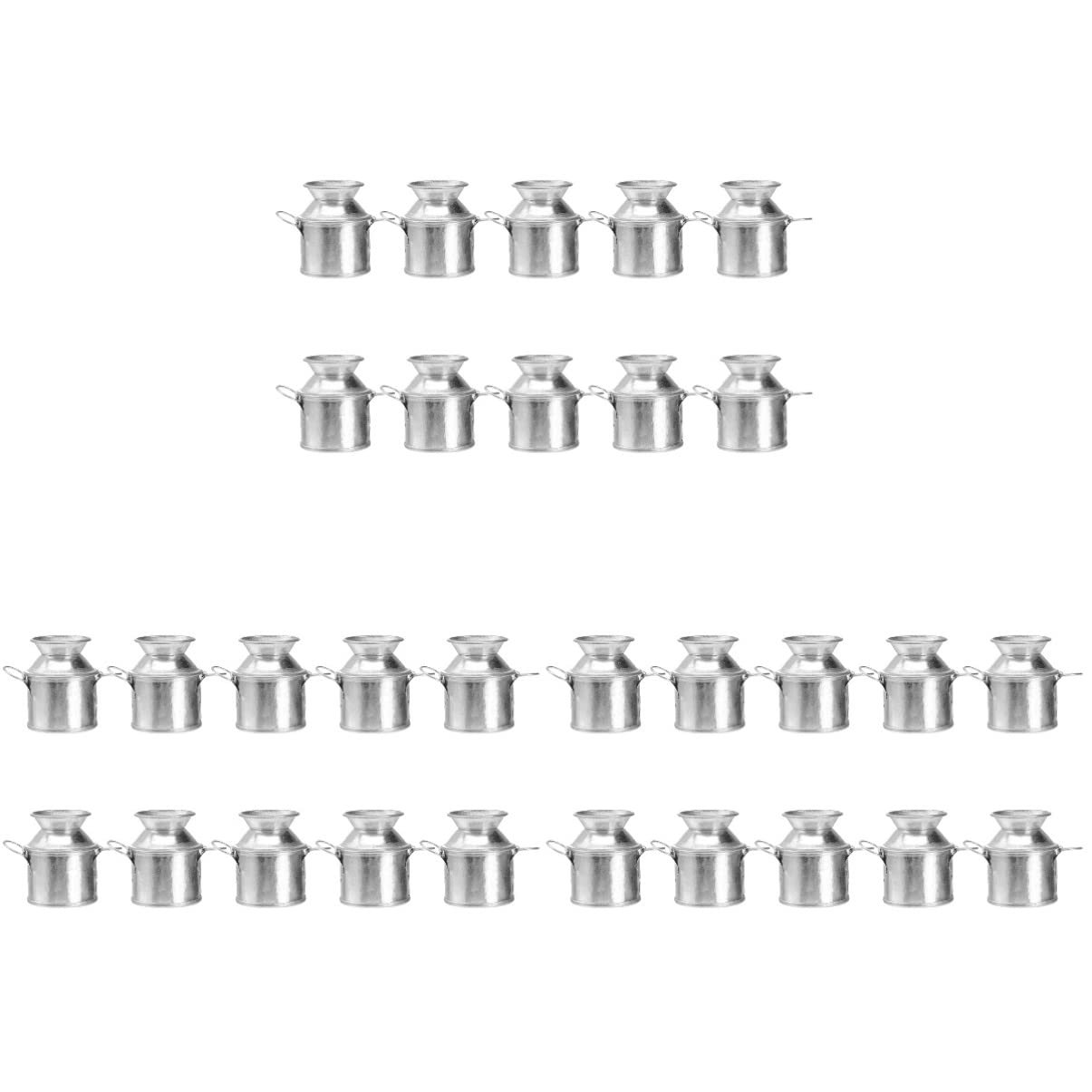 Amazon.com: 30 Pcs Mini Rustic Mini Galvanized Milk can Miniature ...